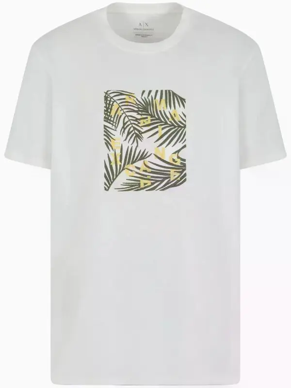 Armani Exchange Logo-embroidered T-shirt - White