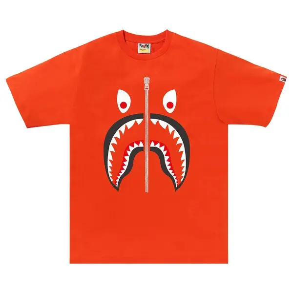 A BATHING APE Mad Shark Tee - Orange