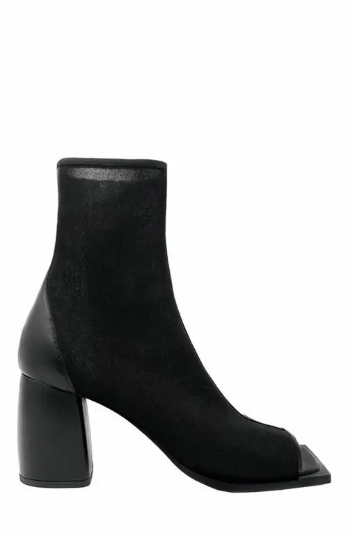DANIELLA SHEVEL Onyx Mesh Heel Booties - Black