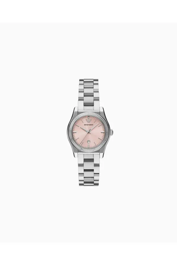 Emporio Armani 32mm Three-hand Date Stainless Steel Watch - Red