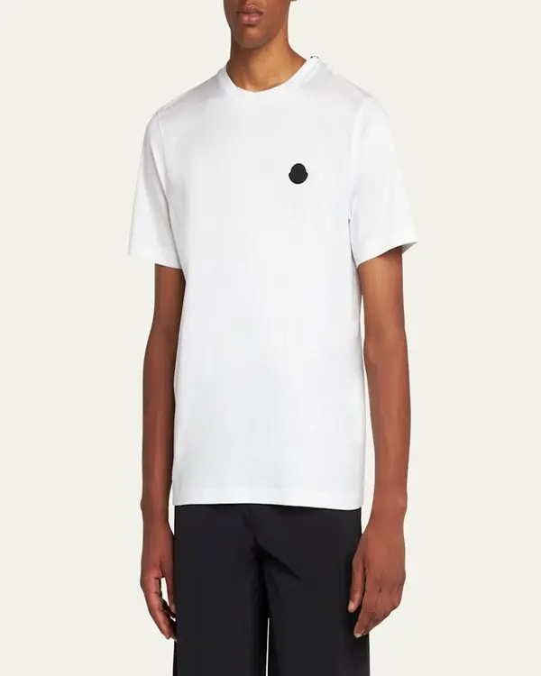 Moncler Logo Patch Cotton Crewneck T-shirt