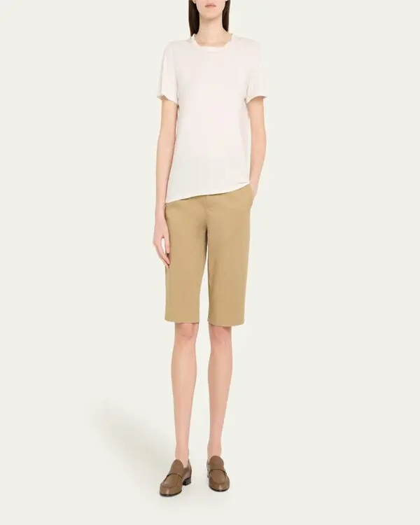 Vince Mid-rise Chino Shorts - Desert