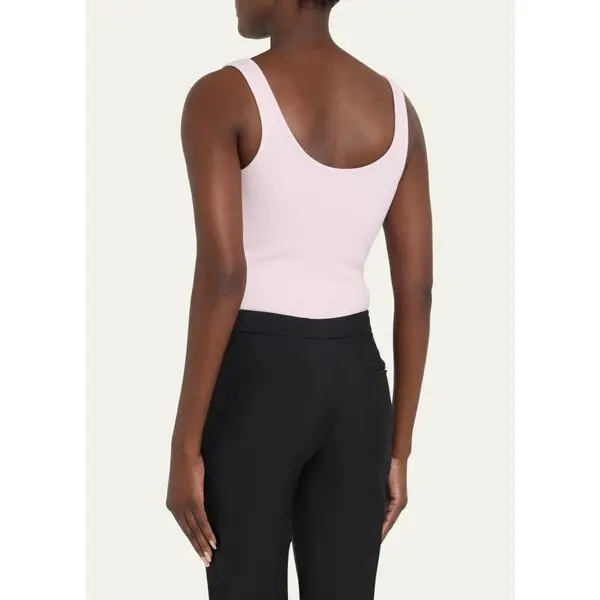 L'Agence Nica Ribbed Knit Bodysuit - Black