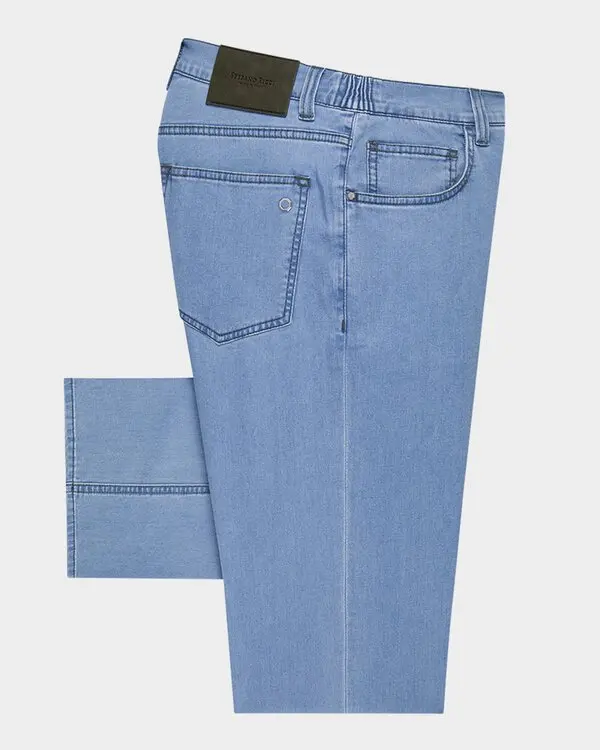 Stefano Ricci Denim Five-pocket Pants - Light Blue
