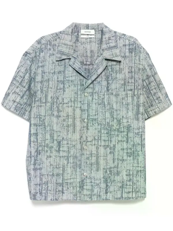 SYSTEM Denim Jacquard Camp Shirt