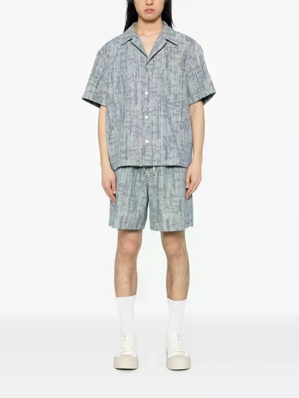 SYSTEM Dacquard Denim Shorts