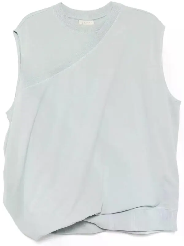 QASIMI Draped Sleeveless Sweatshirt - Blue
