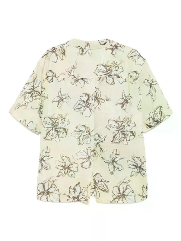 SYSTEM Flower-printed Bowling Shirt
