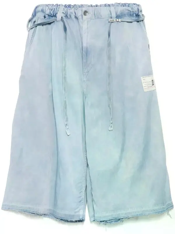 Mihara Yasuhiro Bleached Shorts - Blue