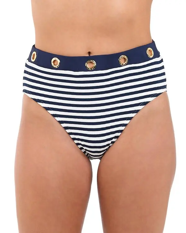 La Blanca Sail High Waist Bikini Bottom - Indigo