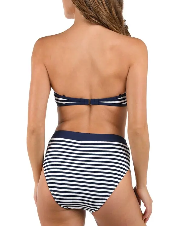 La Blanca Sail High Waist Bikini Bottom In Indigo 58% Off