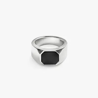 Shinola Octagonal Signet Ring - Sterling Silver