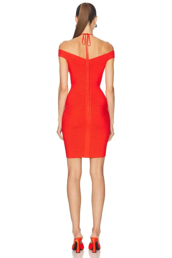David Koma Front Ruching Mini Dress
