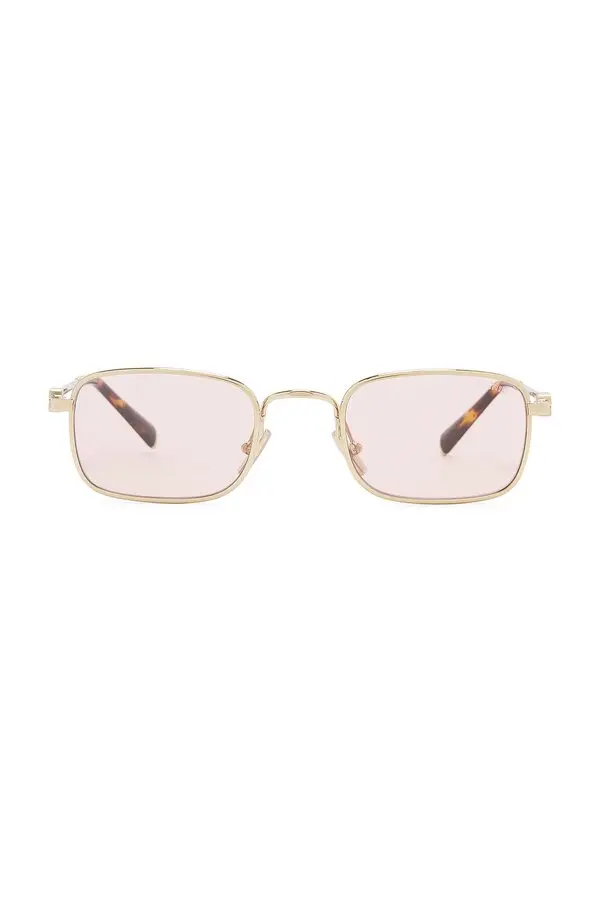 Miu Miu Rectangular Sunglasses - Pale Gold