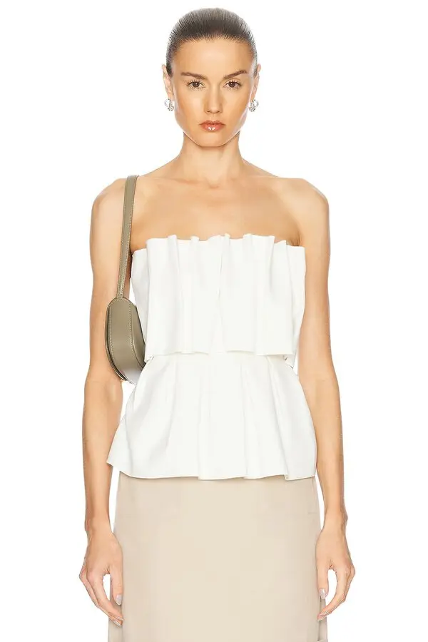 HOUSE OF DAGMAR Sculpted Tube Top - White