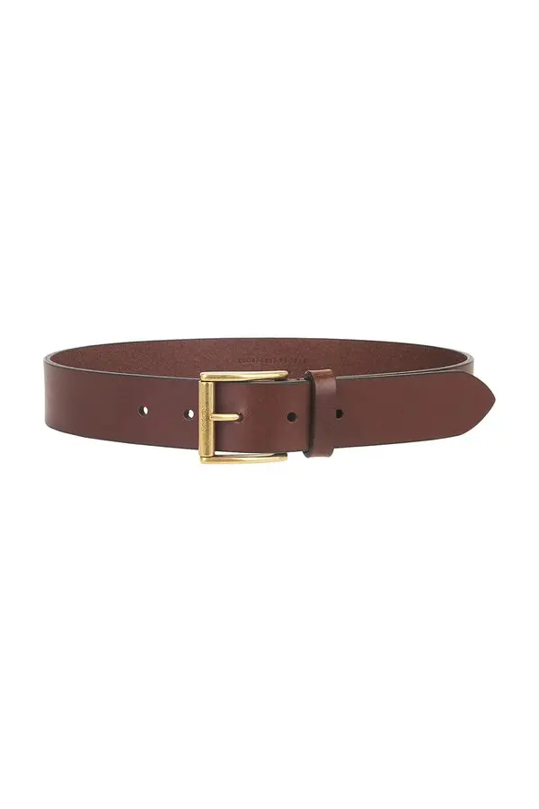 Saint Laurent Leather Belt - Burnt Chocolate