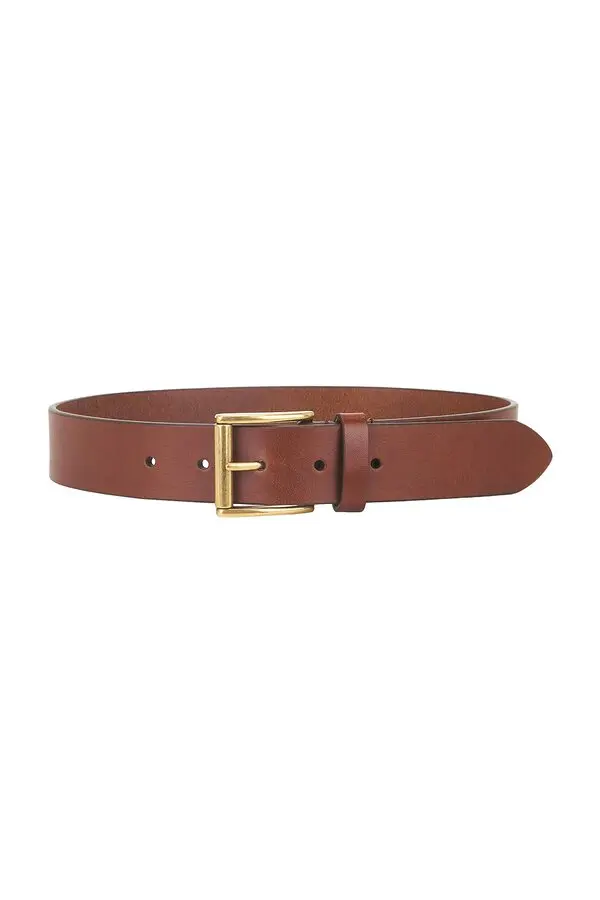 Saint Laurent Leather Belt - Wet Clay