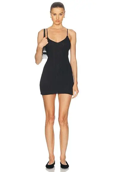 COU COU The Cami Slip Dress - Black