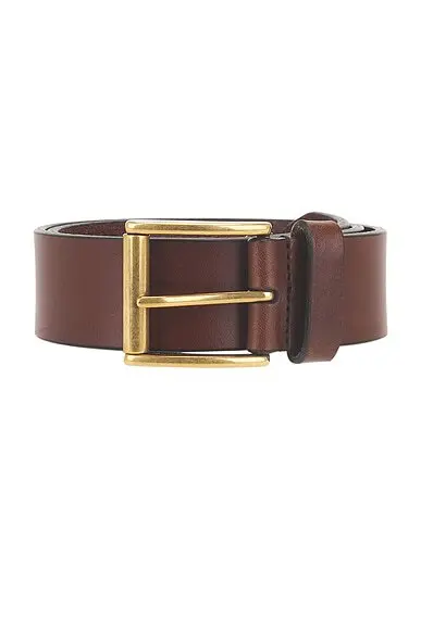 Saint Laurent Leather Belt - Burnt Chocolate