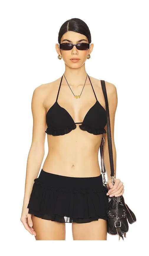 LOVERS AND FRIENDS Falaise Bikini Top - Black
