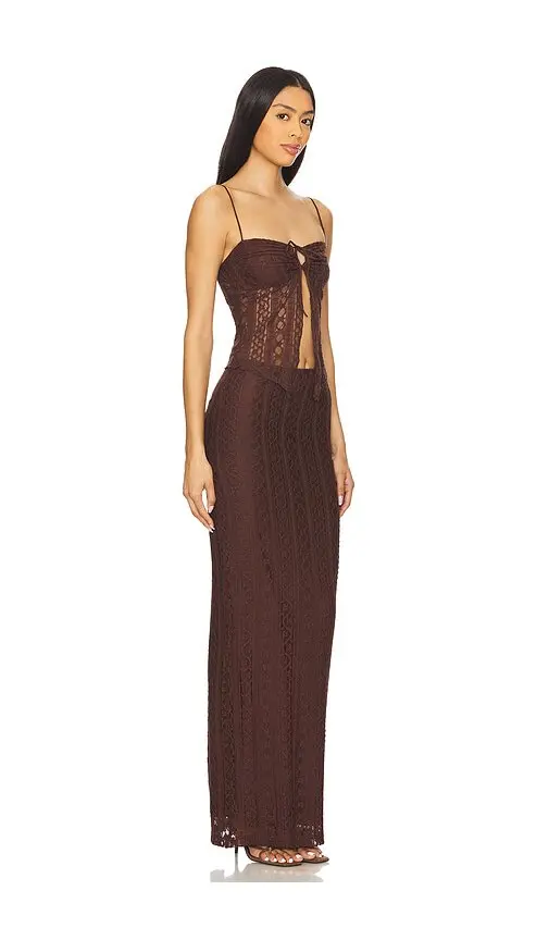 MORE TO COME Lali Maxi Skirt Set - Brown