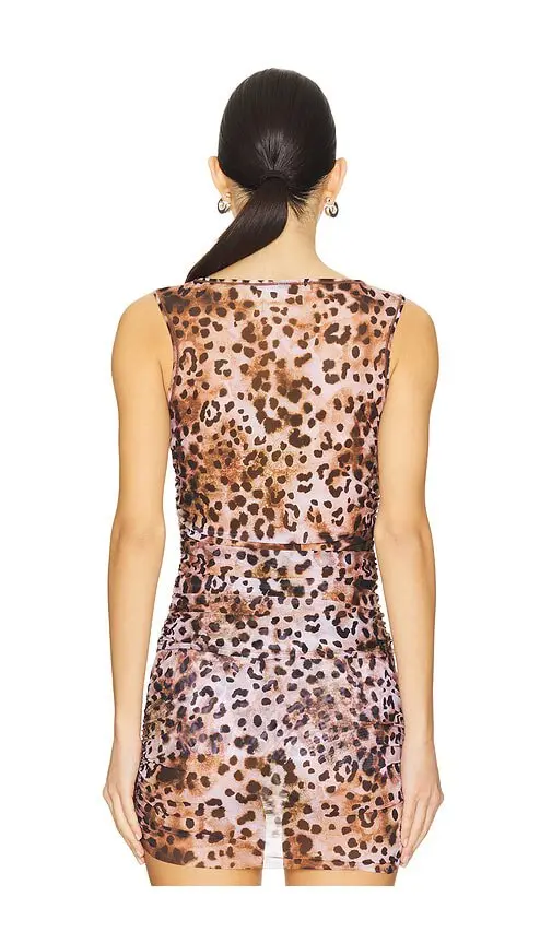 Bond Eye X Claudia Tank Top - Leopard Mesh