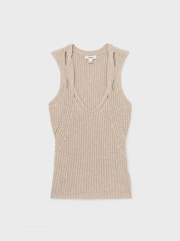REISS Alethia Twist Strap Knit Vest