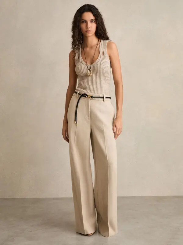 REISS Alethia Twist Strap Knit Vest