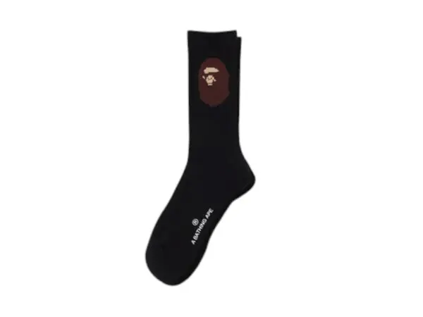 A BATHING APE Ape Head Socks - Black