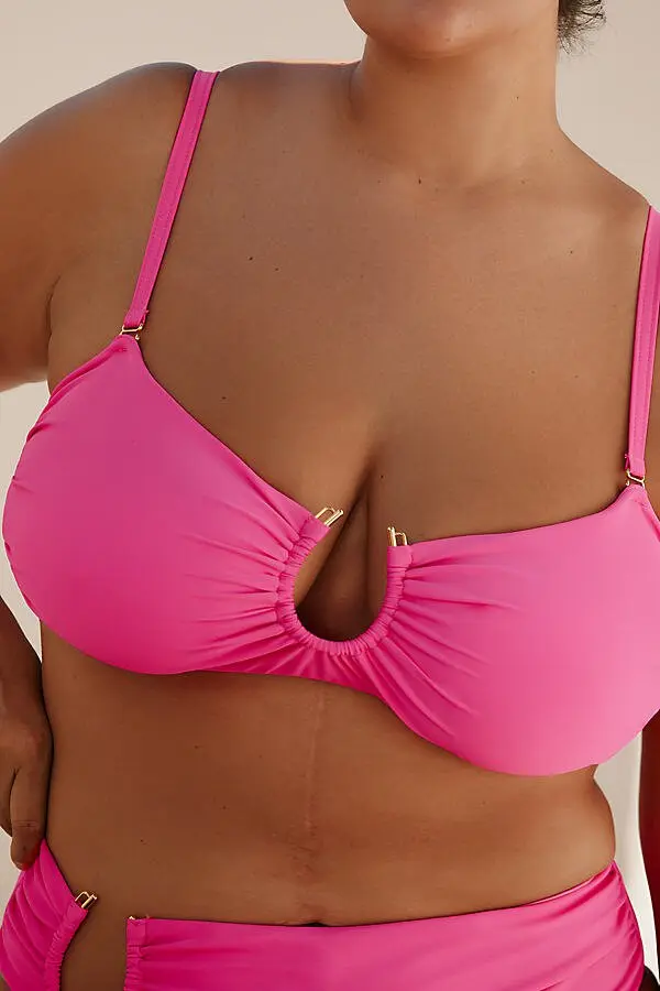 VILLA FRESCA Sofia Bandeau Bikini Top - Pink