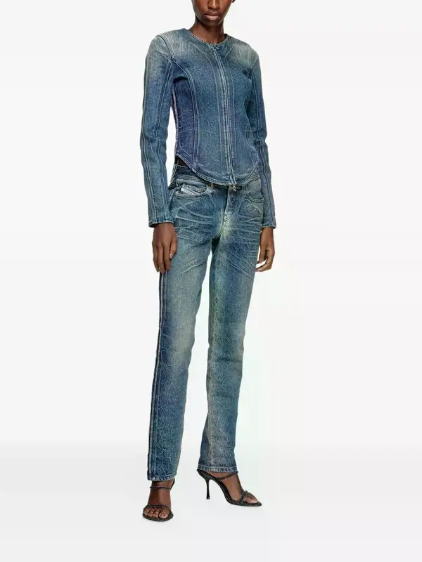 DIESEL® Zip-up Denim Jacket - Blue