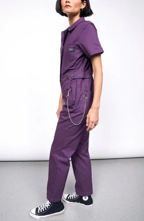 WILDFANG Essential High Waisted Coverall - Plum