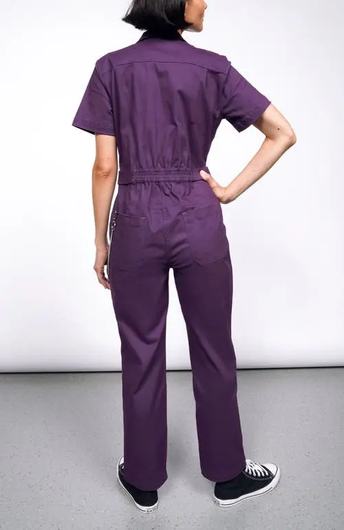 WILDFANG Essential High Waisted Coverall - Plum