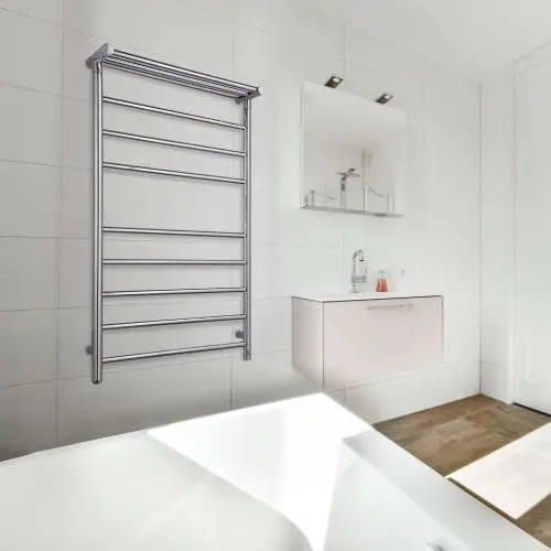 PURSONIC Wall Mount Electric Towel Warmer With 8 Heated Bars Plus 3 Non-heated Bars