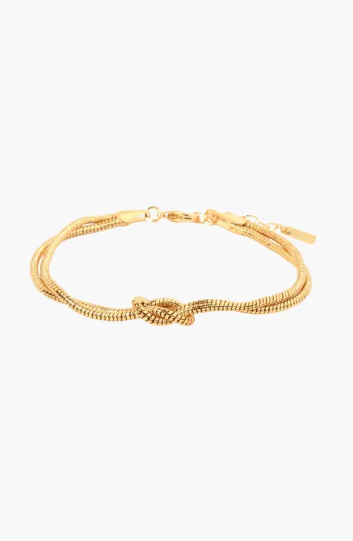 LITTLE SKY STONE Love Knot Chain Bracelet - Gold