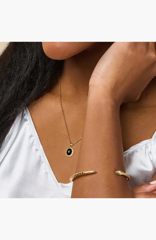 LITTLE SKY STONE Snake Onyx Pendant Necklace