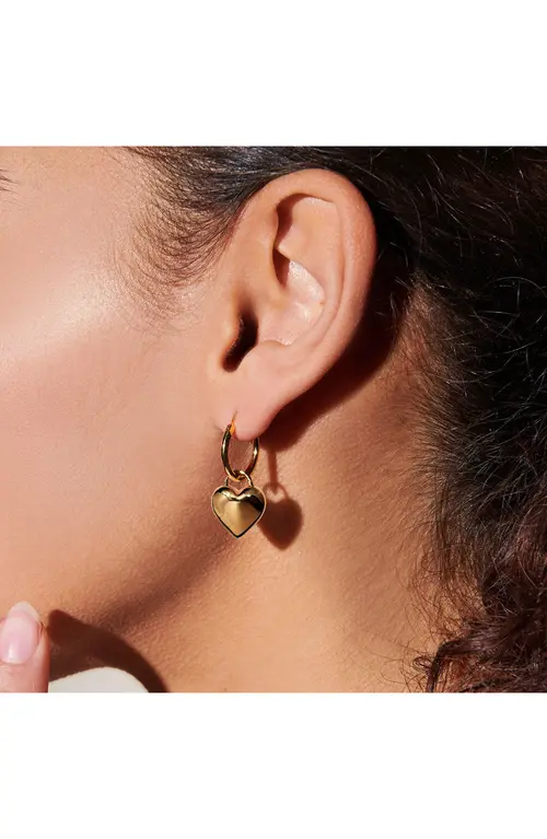 LITTLE SKY STONE Freya Puffed Heart Drop Earrings