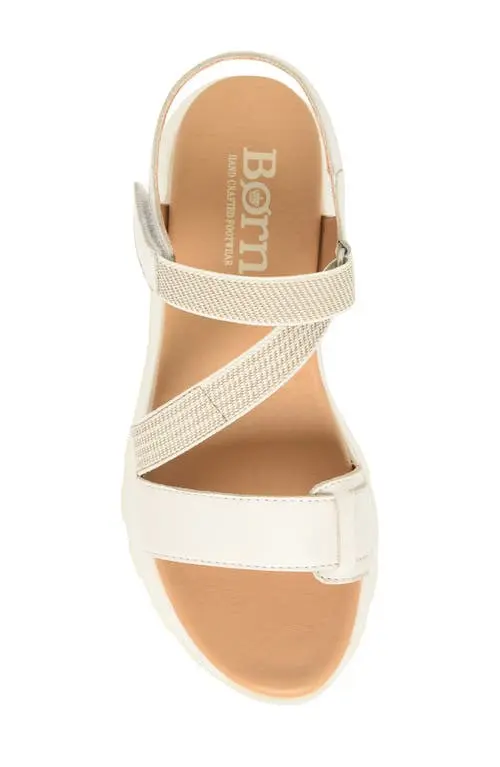 BØRN Mady Wedge Sandal - White Combo
