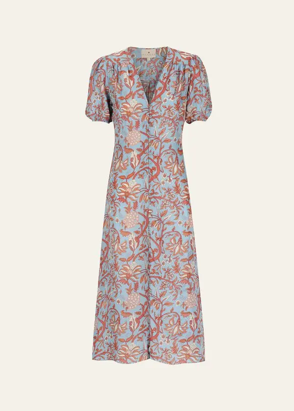 Hannah Artwear Olivia Printed Midi Shirtdress