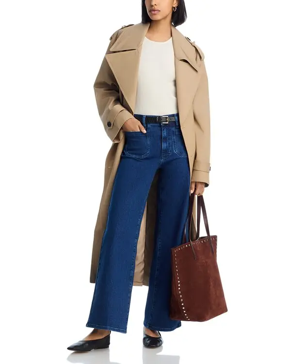 FRAME Le Slim Palazzo Modernist Pocket Jeans - Loner