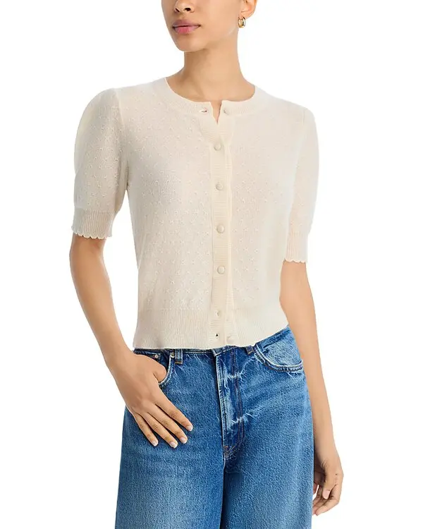 FRAME The Cashmere Pointelle Cardigan