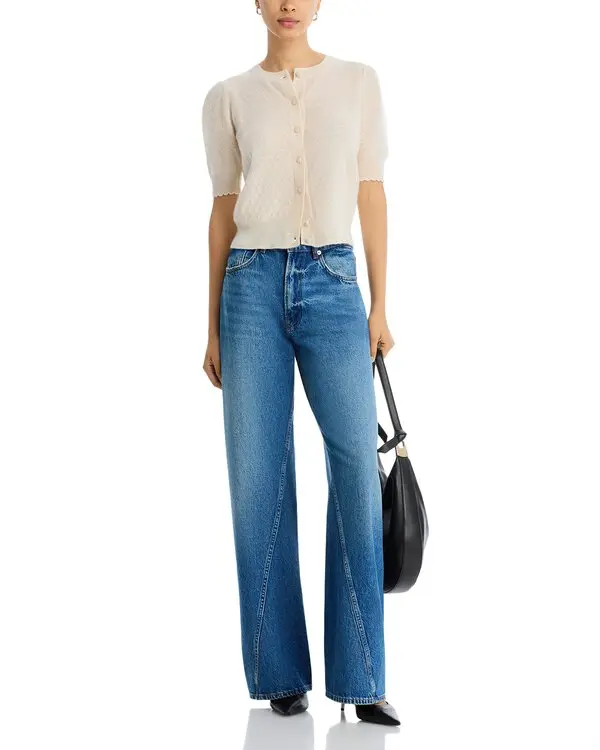 FRAME The Cashmere Pointelle Cardigan