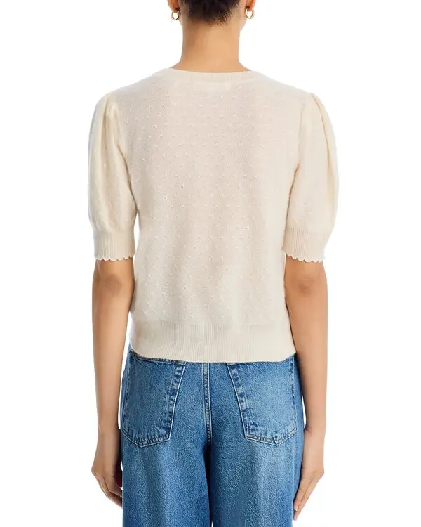 FRAME The Cashmere Pointelle Cardigan