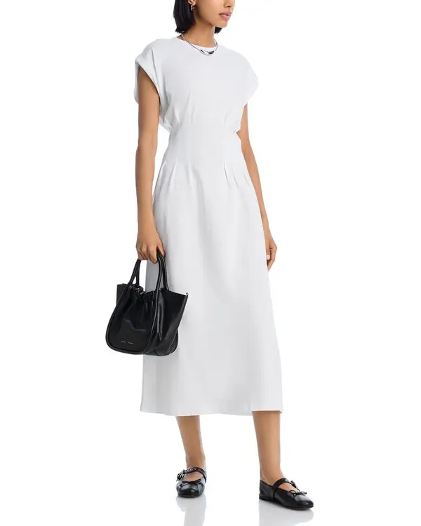 knee length sheath dress Blush Elastic Satin V Neck Knee Length Sheath Wedding Guest Dress main image 1