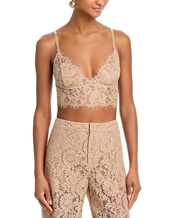 L'Agence Aislin Lace Bralette Top - Cappuccino
