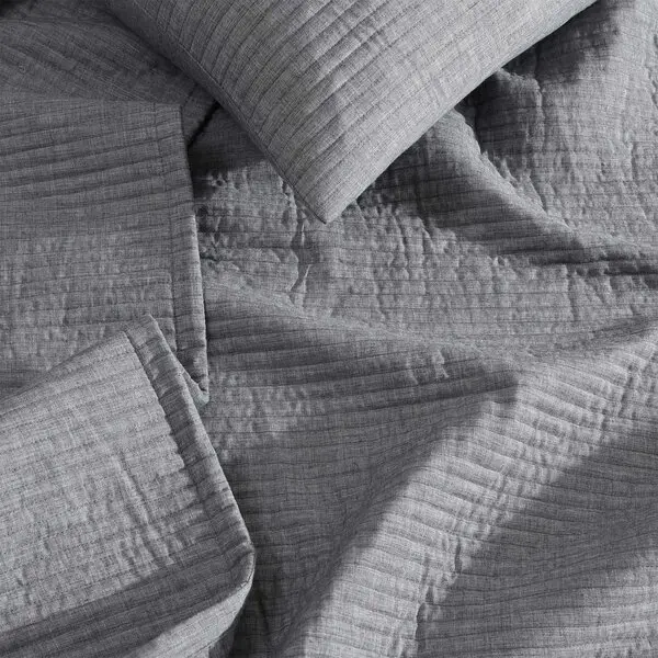 Calvin Klein Mini Channel Stitch Solid 3 Piece Quilt Set, King