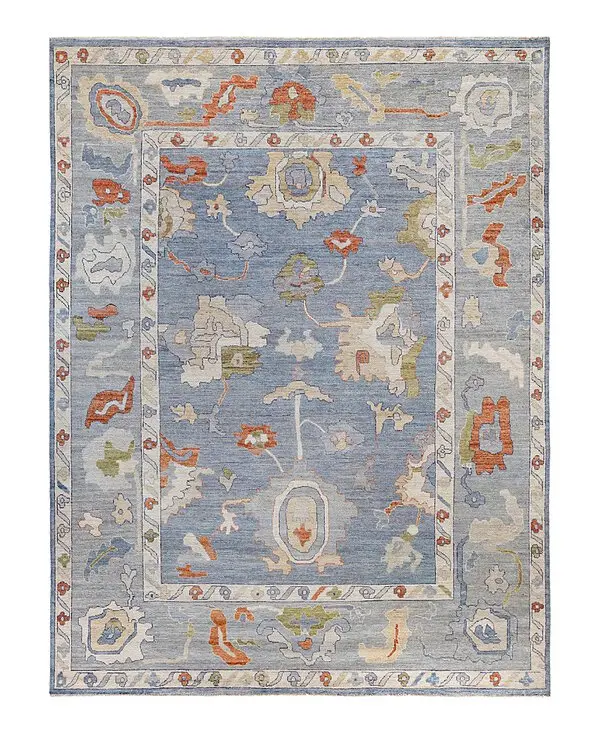 Bloomingdale'S Colorful Oushak M1945 Area Rug, 9' X 11'9 - Gray