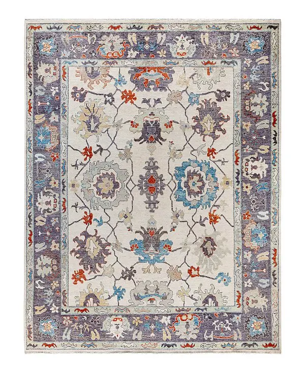 Bloomingdale'S Colorful Oushak M1945 Area Rug, 9'2 X 11'10 - Ivory