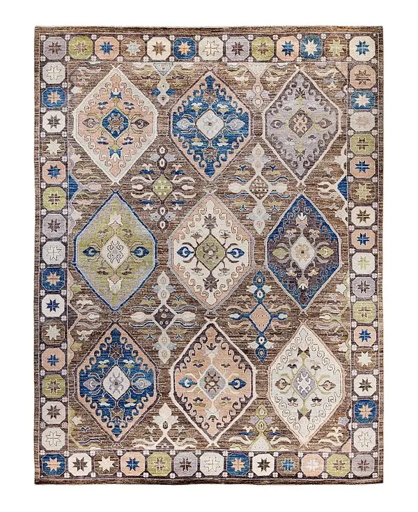 Bloomingdale'S Colorful Oushak M1945 Area Rug, 9'1 X 11'10 - Brown