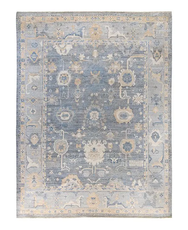 Bloomingdale'S Colorful Oushak M1945 Area Rug, 9'1 X 11'11 - Gray
